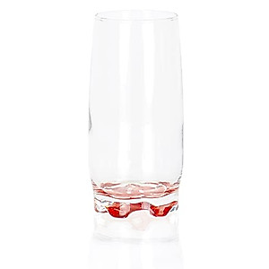 Vibrant Splash Water, Beverage Highball Glasses, 13.25 Ounce - Set of 6
