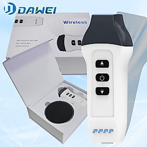 DAWEIanimed Wireless Color Doppler Ultrasound Machine 2.7MHZ Phased Probe, Wireless Ultrasound Machine for Android and iOS, Handheld Ultrasound Scanner for Dog, Pig, Sheep, Cat