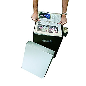 Recyclingbin.com PaperTaker® Newspaper Recycle Bin Black and Silver