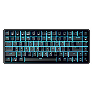 RK ROYAL KLUDGE RK84 Wireless Blue Backlit 75% Triple Mode BT5.0/2.4G/USB-C Hot Swappable Mechanical Keyboard, 84 Keys Tenkeyless Mechanical Keyboard w/Programmable Software, Brown Switch