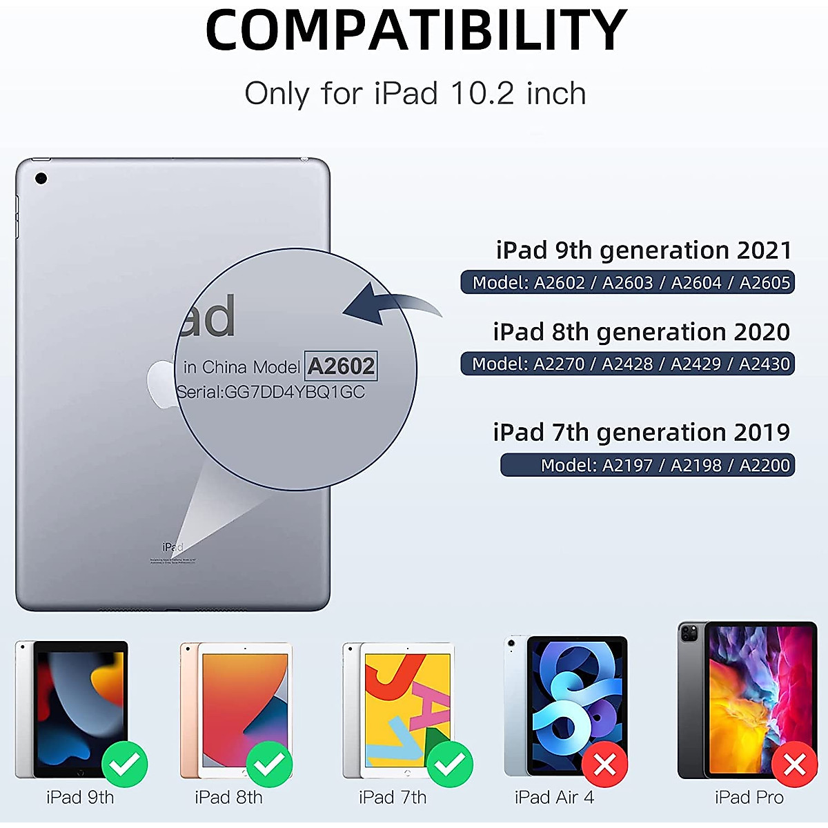 Mastten Compatible with iPad 9th/8th/7th Generation Case, for iPad 10.2 Inch Case with Pencil Holder, TPU Smart Stand Back Cover 2021/2020/2019, Auto Wake/Sleep, Rose Pink