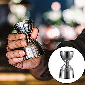 Jigger, Stainless Steel Jigger 2 oz 1 oz, Premium Vintage Double Jigger for Bartending, Cocktail Jigger Mirror Polish Finished for any Home Bar or Professional Craft Bar Setup