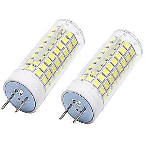 YDJoo G8/GY8.6 LED Bulb 10W Ceramic LED Light Bulbs Dimmable Corn Bulbs 80W Halogen Equivalent Cool White 6500K G8/GY8.6 Bi-pin Base AC120V for Under Cabinet Counter Ceiling Fan Light, 2 Pack