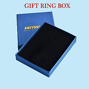 LEECCO Abitoncc 925 Sterling Silver Wave Rings Gift for Women Girls,size 8