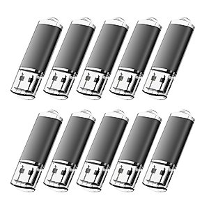 8GB USB Flash Drive 10 Pack, MONGERY USB 2.0 Sticks Bulk Thumb Drives Memory Stick Jump Drive with LED Indicator for Storage and Backup (8GB 10 Pack Black)