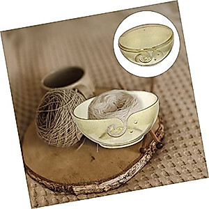 COHEALI 3pcs Crochet Hole Clear with Lid Needles Round Basket Golden Container Craft Organizer Holder Large Crocheting Kit Plastic Day & Top Supplies Wool Handmade Facialmask Crafts Bowl