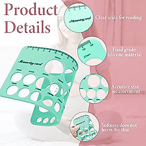 2 Pack Silicone Nipple Ruler, Flange Size Measure for Nipples, Soft Silicone Nipple Measurement Tool for Flanges, Breast Pump Sizing Tool with Holes & Millimeter Scale for Accurate Measurement