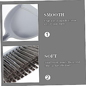 BUTIFULSIC 5pcs Broom Dustpan Desktop Dustpans Cleaner Home Mini Brush Broom Table Cleaning Brush Mini Saucepan Broom Dustpan Hand Broom Aid Sweeping Turner Scraper Mop Purple Pp