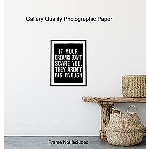 Muhammad Ali Poster Wall Art - 8x10 Motivational Posters - Sports Wall Decor - Gym, Man Cave, Bar, Bedroom, Home Office Decor - Inspirational Positive Quotes Sayings - Men, Boys, Entrepreneur Gifts