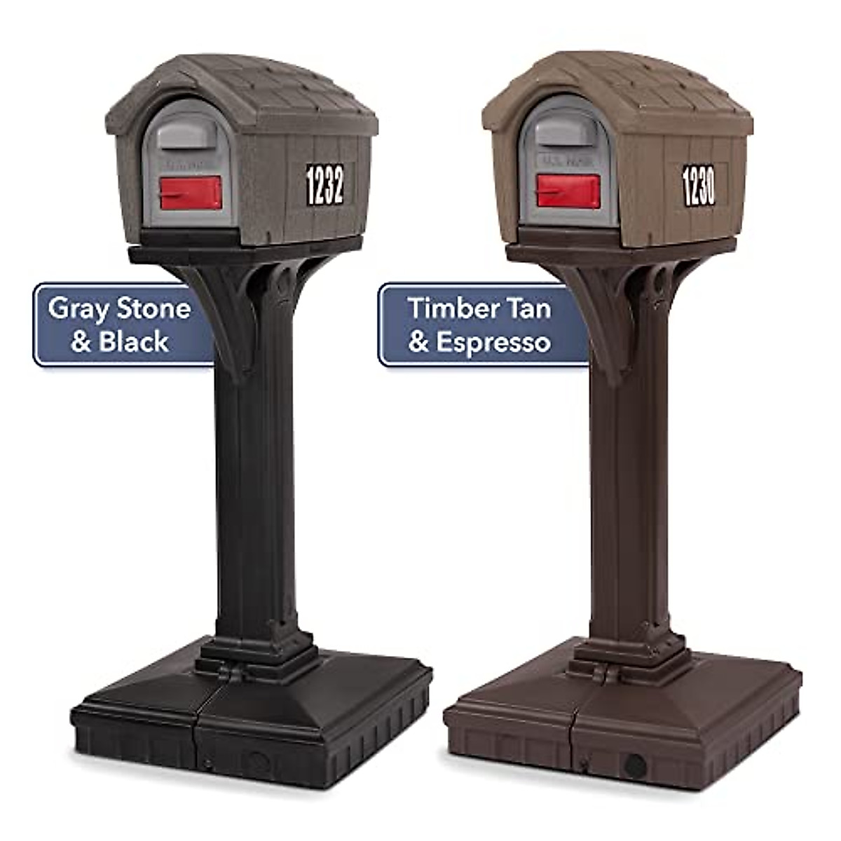 Dig-Free Easy Up Home Mailbox, Timber, Made in The USA