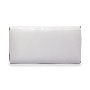 Mulian LilY M102 Silver Evening Bags For Women Pleated Satin Rhinestone Brooch Prom Clutch Purse With Detachable Chain Strap Silver