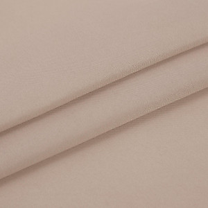 NHNHN Fitted Sheet-Deep Pockets-Soft Microfiber-Easy Care-Shrinkage and Fade Resistant-Fitted Sheets Queen Size for Girl Woman Teens Kids-Only 1 Fitted Sheet Queen Beige