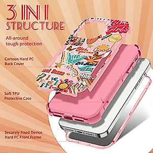 Plakill for 13 Pro Max Case Heavy Duty Protective Cute Peachy Aesthetic Designer Drop Tested Phone Cases for Girls Men Women Rugged Shockproof Protection Bumper Cover for iPhone 13 Promax