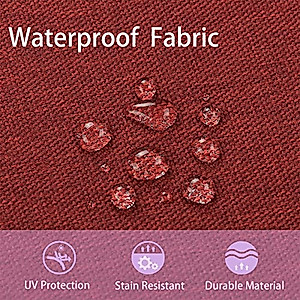 Outdoor Bench Cushion Cover 48 x18 x 3 inch,Waterproof Cover with Zipper&Ties,Fade-Resistant Slipcover,Patio Porch Swing Cushion Cover Replacement Only,No Insert(Dark Red)
