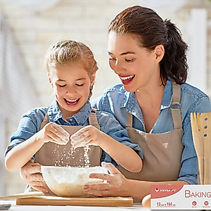 YRYM HT Parchment Paper for Baking 13 in x 164 ft - 177 SQ FT Unbleached Parchment Paper Roll, Heavy Duty Brown Baking Parchment Paper for Air Fryer, Oven