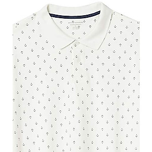 Amazon Essentials Men's Regular-Fit Cotton Pique Polo Shirt, Navy/White, Anchor, XX-Large