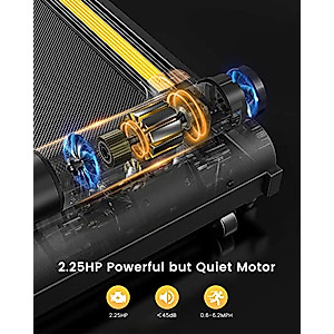 UREVO Folding Treadmill, 2.25HP Treadmills for Home with 12 HIIT Modes, Compact Mini Treadmill for Home Office, Space Saving Small Treadmill with Large Running Area, LCD Display, Easy to Fold (Black)