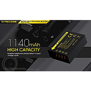 Nitecore NC-BP004 Camera Battery Compatible Fujifilm NP-W126S Compatible with Fujifilm X-Pro3 X-Pro2 X-Pro1 X-T3 X-T2 X-T1 X-T100 X-T10 X-T20 X-T30 X-a7 X-a5 X-a3 X-a2 X-a1
