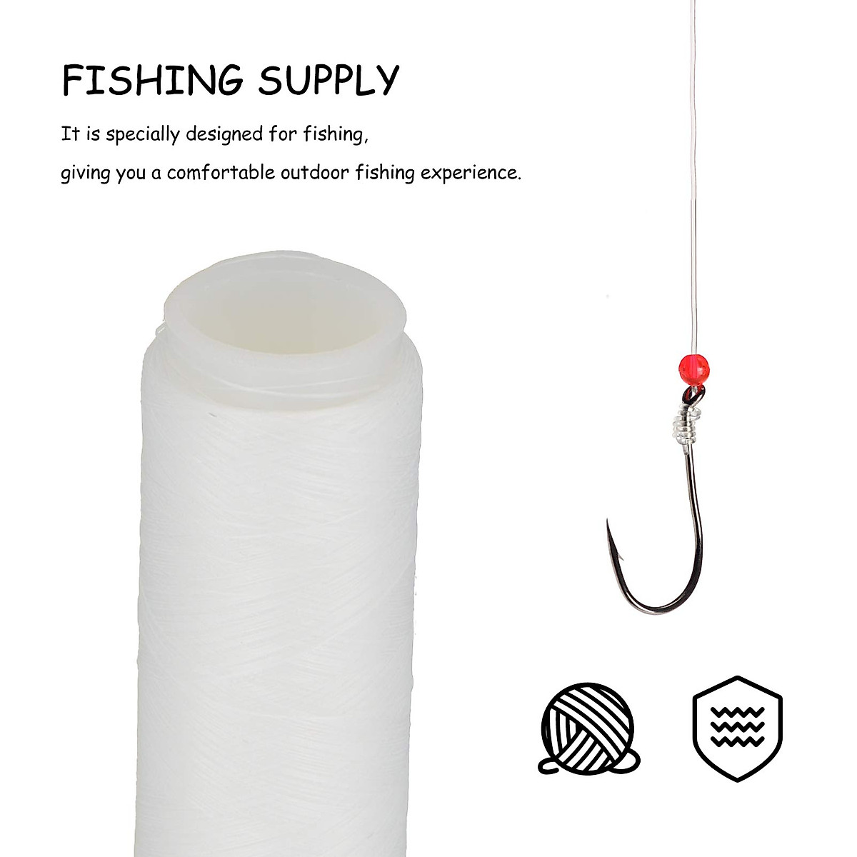BESPORTBLE 2 Rolls High Elastic Fishing Line Professional Fishing Wires Wear-Resistant Fishing Ropes Skid-Proof Fishing Wire Nylon Fishing Line Fishing Supply Saltwater Fishing Line