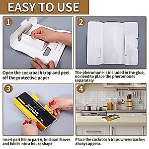 20 Pack Roach Traps, Cockroach Traps Indoor Home, Glue Roach Traps, Child & Pets Safe(Upgrade Recipe)