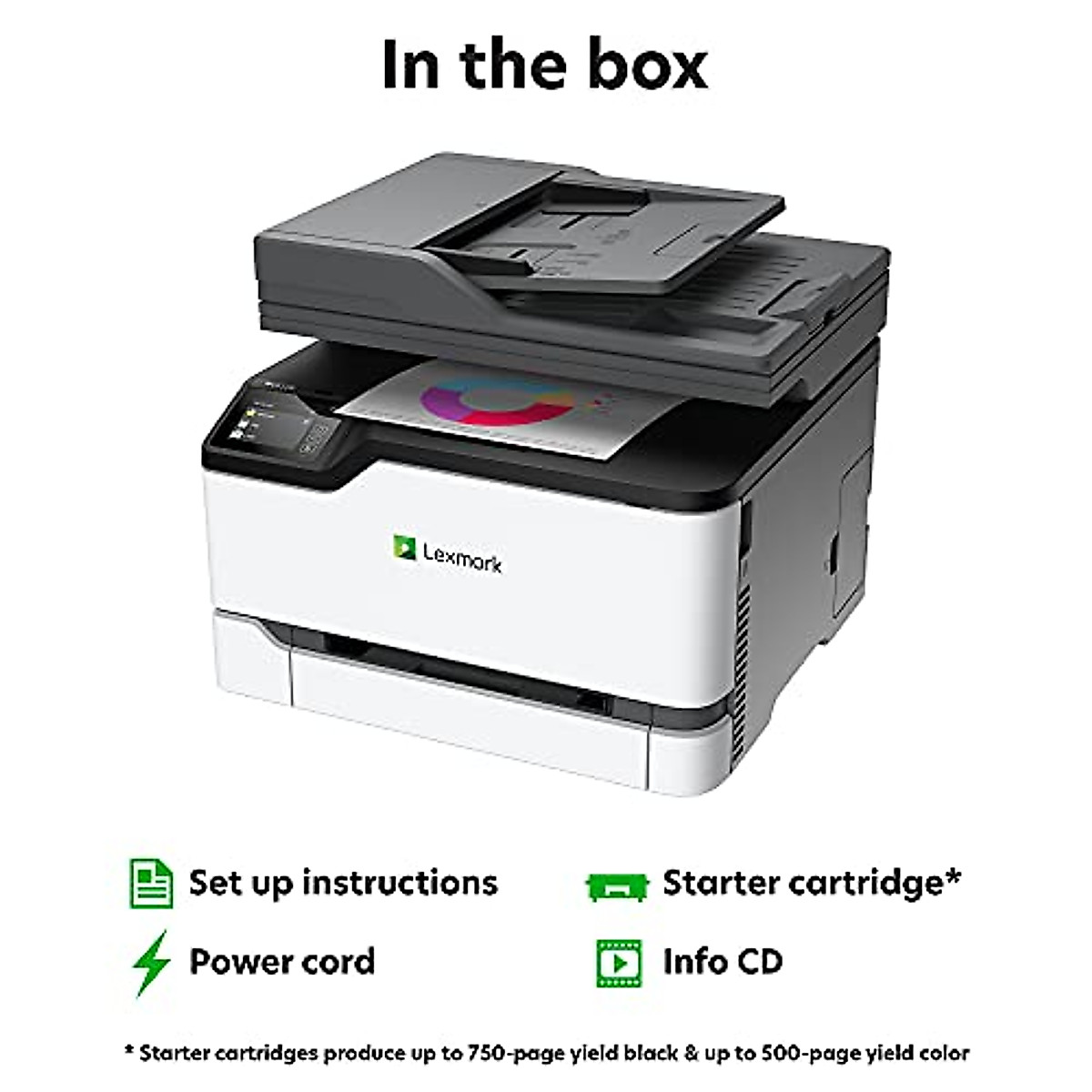 Lexmark MC3326i Colour Multifunction Laser Printer with Print, Copy, Scan and Wireless Capabilities, Two Sided Printing with Full Spectrum Security and Prints Up to 26ppm (40N9660) (Renewed)