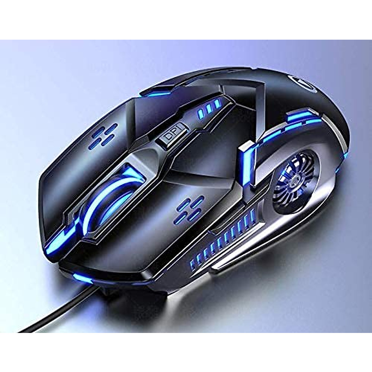 Smaige Gaming Mouse Wired,6 Buttons, 4 Adjustable DPI Up to 3200 DPI, 7 Circular & Breathing LED Light, Multifunction Wired Mouse Used for Games and Office (Black)