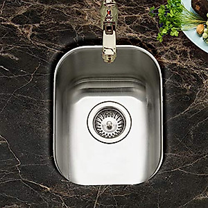 Houzer CS-1407-1 Club Series Undermount Medium Bowl Bar/Prep Sink