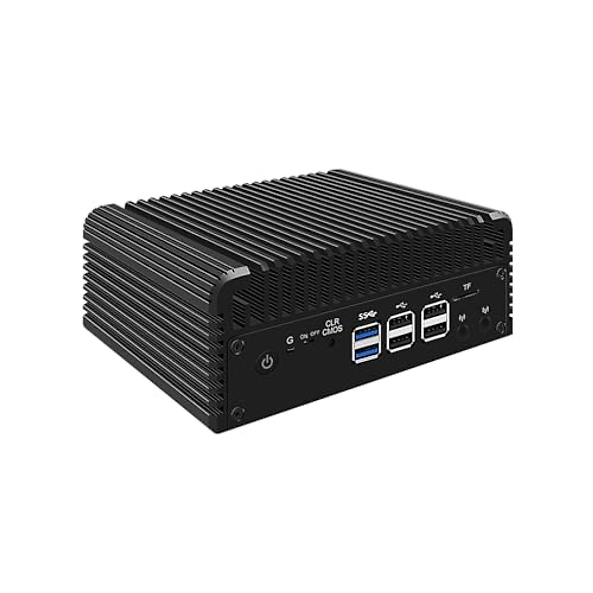 Micro Firewall Appliance, Mini PC, OPNsense, VPN, Router PC, Intel Alder Lake-N 12th Gen N100, HUNSN RJ35, GPIO, TF Slot, HDMI, DP, 4 x 2.5GbE I226-V, 8G DDR5 RAM, 128G SSD