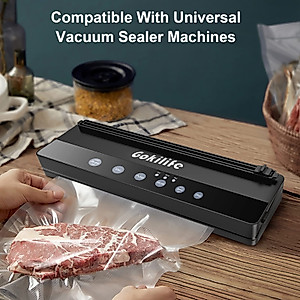 Gokilife Vacuum Sealer Bags, 8" x 20' 10" x 20' 11" x 20' Food Vacuum Bags Rolls 3 Pack, BPA Free, Heavy Duty, Cut to Size Roll for Vac Storage, Meal Prep or Sous Vide