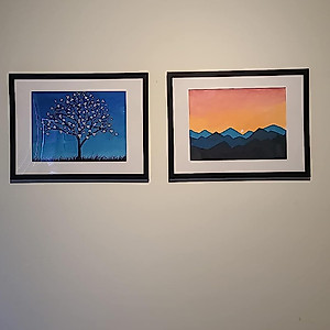 ENJOYBASICS 12x16 Picture Frame Black Poster Frame,Display Pictures 9x12 with Mat or 12x16 Without Mat,Wall Gallery Photo Frames,2 Pack