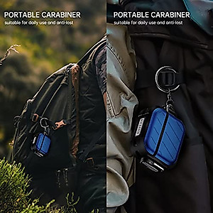 ROCKREGE Compatible with Apple Airpods 3rd Generation Case Waterproof Cover for Man Women, Full-Body Military Grade Protective Case Cover with Keychain and Secure Lock for AirPods 3 Case(Blue)