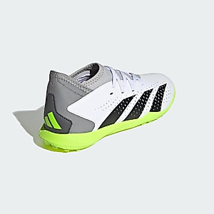 adidas Predator Accuracy.3 Turf Sneaker, White/Core Black/Lucid Lemon, 2 US Unisex Little Kid