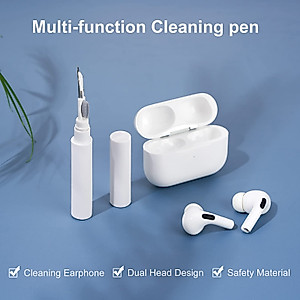 Cleaner Kit for Airpods Pro 1 2 3, Multi-Function Earbuds Cleaning Pen with Soft Brush for Bluetooth Earphones Case,Wireless Earpods,Headphones,Headsets,iPhone,iPad,Laptop,Camera,Phone,Lego