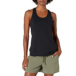 Amazon Essentials Women's Tech Stretch Racerback Tank Top (Available in Plus Size), Pack of 2, Black/Grey Camo, Large