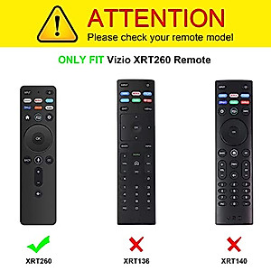 Fintie Silicone Case for Vizio XRT260 Voice Remote Control 2021, Honey Comb Anti-Slip Shockproof Cover for VIZIO XRT260 V-Series and M-Series 4K UHD HDR Smart TV Remote, Black