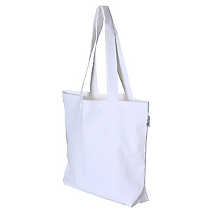 ACCENTHOME Cotton White Tote Bags | Super Strong Set of 2 Reusable Cotton Bags | Customizable Easy To Use Aesthetic Tote Bag For DIY, Advertising, Promotion, Gift | Lightweight Bags For Men Women