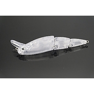 10pcs Unpainted swimbait Fishing Lure Body 110mm 13.27g 3sections Blank Clear Hard Lures 8075