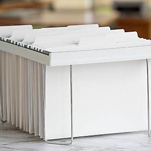 Smead FasTab Hanging File Folder, 1/3-Cut Built-in Tab, Letter Size, White, 20 per Box (64002)