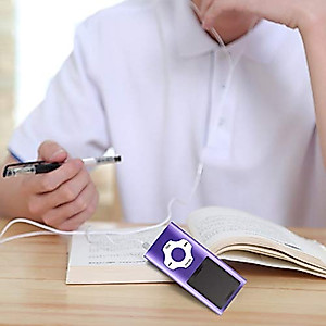 WOWSYS- Digital, Compact and Portable MP3 / MP4 Player (Max Support 64 GB) with Photo Viewer, E-Book Reader and Voice Recorder and FM Radio Video Movie in Purple