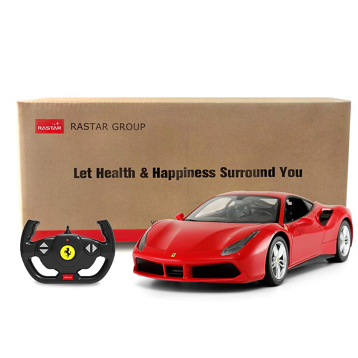 RASTAR Ferrari 488 GTB Model, 1/14 Scale Ferrari Remote Control Car for Boys 8-12 - RED