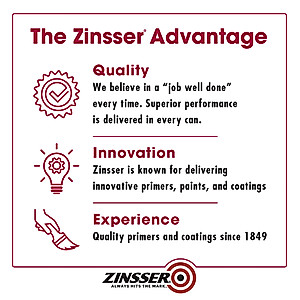 Rust-Oleum Zinsser 276087-4PK Mold Killing Primer, Quart, White, 4 Pack