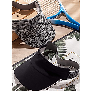 3 Pieces Sports Visor Hats Visor Women Sun Visors Hat for Women Lightweight Quick Dry Hat Elastic Visor Cap Golf Tennis Visor Hat