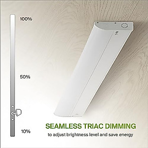 ASD LED Under Cabinet Lighting, 32 inch 16W 1057 LM, Dimmable Hardwired Under Cabinet Lights for Kitchen, 3000K Soft/4000K Cool/5000K Daylight, Under Counter Light Fixtures, ETL Energy Star, White