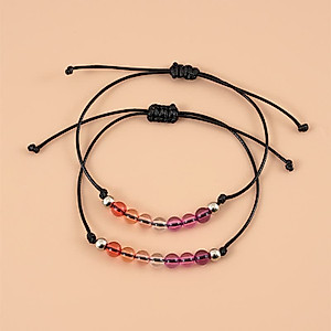 Kefley LGBT Lesbian Couple Gifts for Her Girlfriend Anniversary Birthday Gifts for Her Lesbian Gay Rainbow Bracelets for Women Hers and Hers Gifts LGBTQ Lesbian Gay Pride Gifts