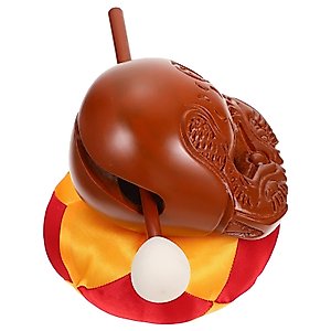 MILISTEN Buddhist Meditation Accessories Wooden Fish Temple Block Wooden Zen Drum Instrument Buddhist Wooden Desktop Decoration for Home Temple Block Office Wood Fish Drum