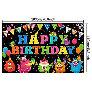Birthday Backdrop Birthday Party Photography Background Decorations Happy Birthday Backdrop Banner Cake Table Banner for Baby Shower Party Supplies Photo Booth Props