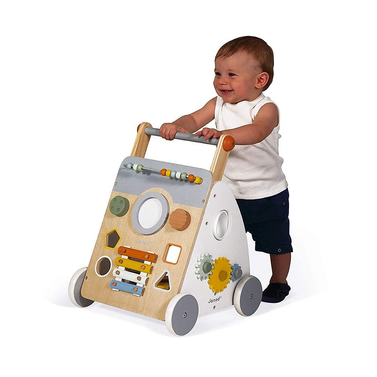 Janod Sweet Cocoon Wooden Multi-Activity Baby Walker - Ages 12 Months+ - J04410