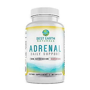 Best Earth Naturals Adrenal Support Supplement Cortisol MGR with Rhodiola Rosea, B Vitamins, Ginger Root, Ashwagandha, Licorice and More for Adrenal 30 Count