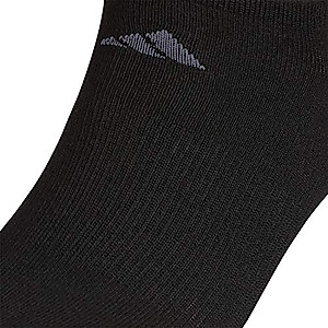 adidas Men's Superlite No Show Socks (6-Pair), Black-nightGreySpaceDye/White|Black/Onix, Large