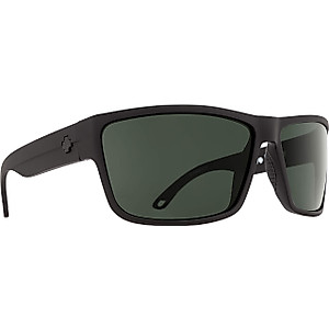 Spy Optic Rocky Sunglasses, Matte Black/Happy Gray/Green, 64 mm